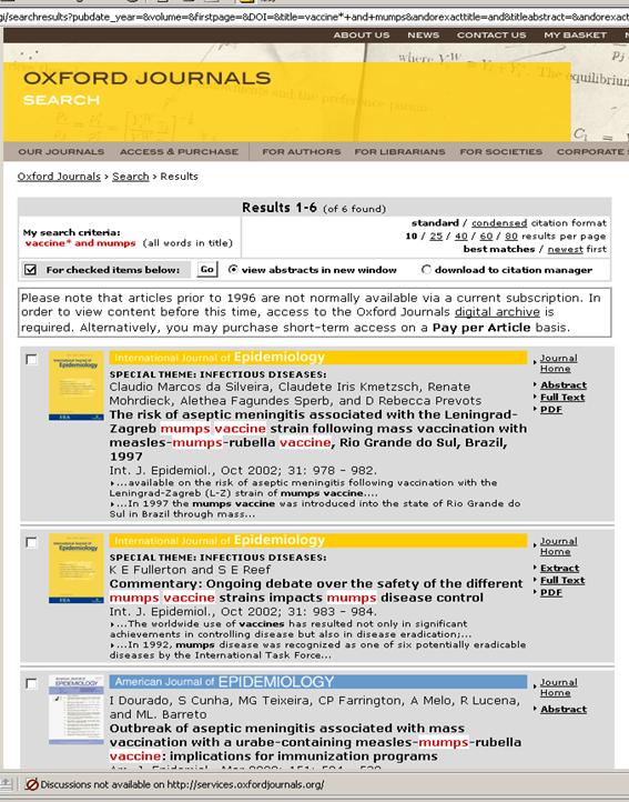 Oxford Journals Collection