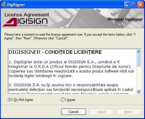 Aplicatiea DIGISIGNER